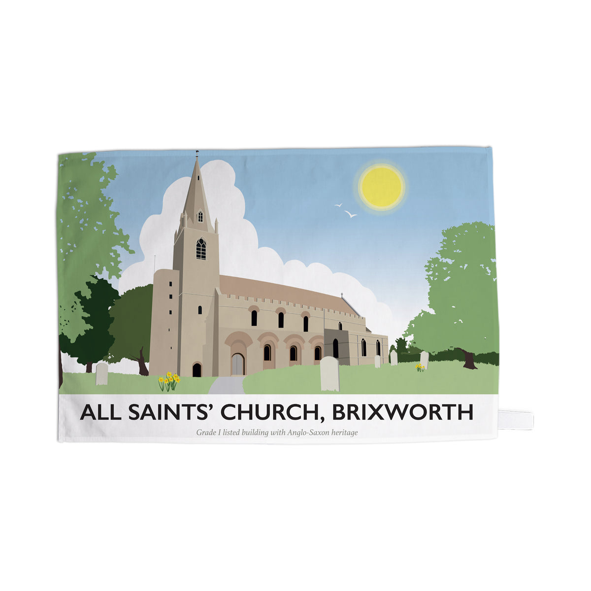 All Saints Church, Brixworth Tea Towel – Tabitha Mary