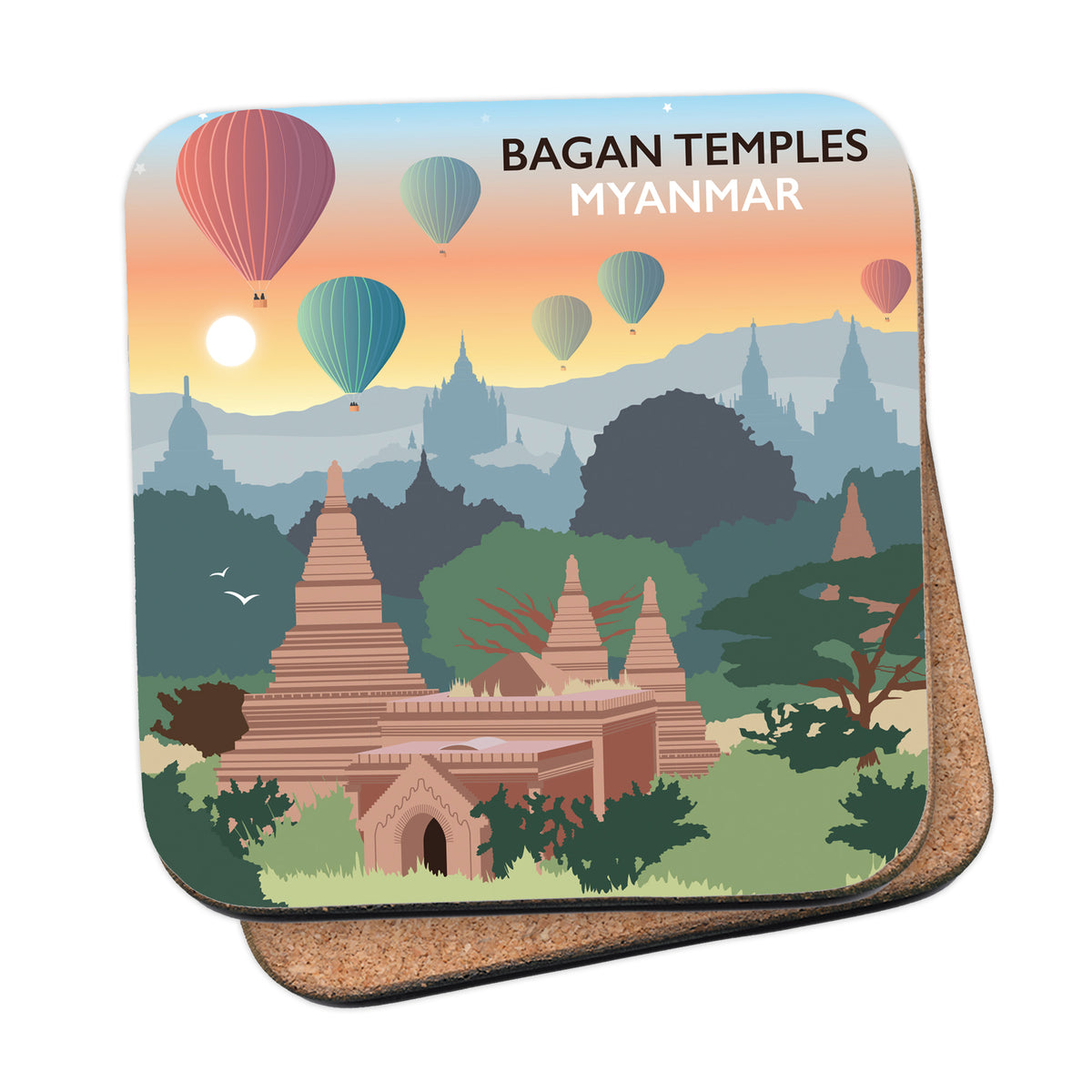 Bagan Temples Coaster – Tabitha Mary