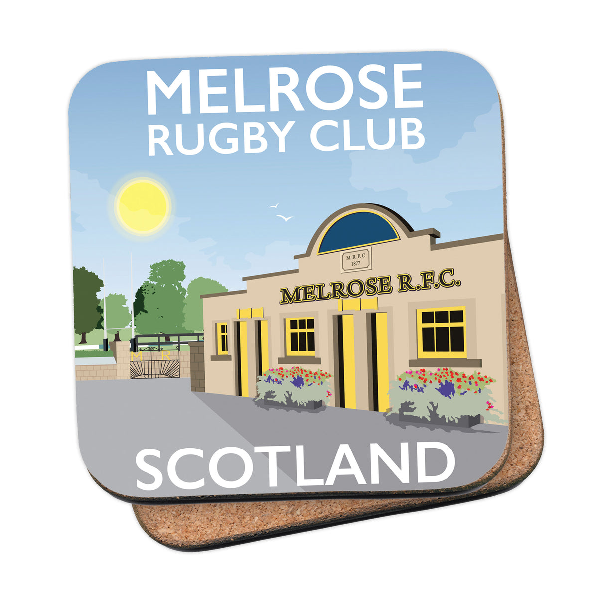 Melrose Rugby Club Coaster – Tabitha Mary