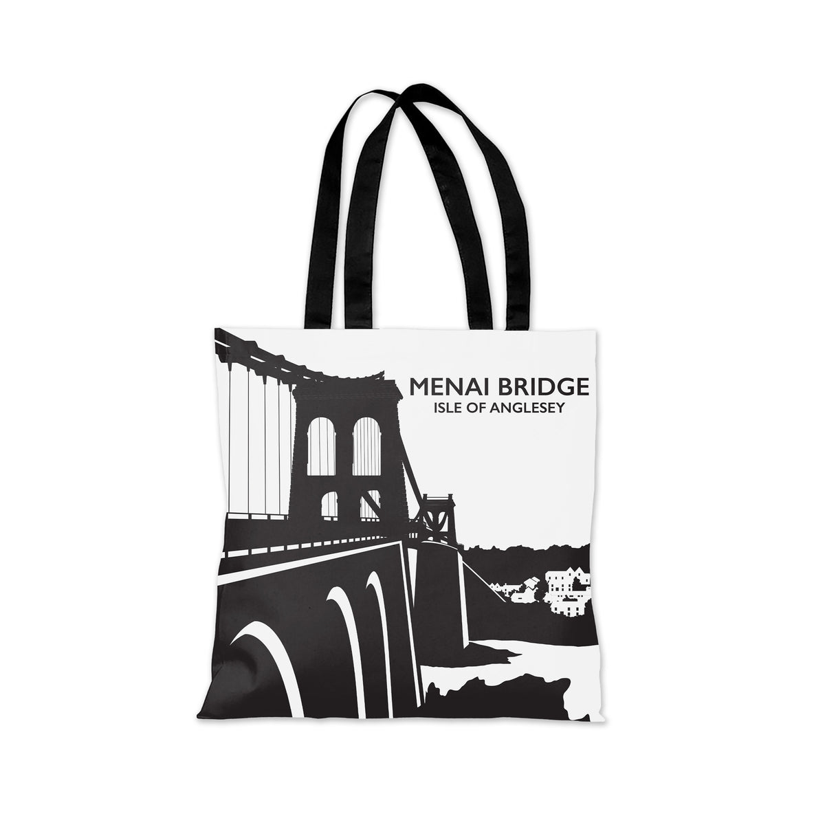 Menai Bridge Monochrome Tote Bag – Tabitha Mary